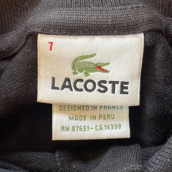 Lacoste | Shirts | Lacoste Black Classic Polo Size Lacoste 7 | Poshmark
